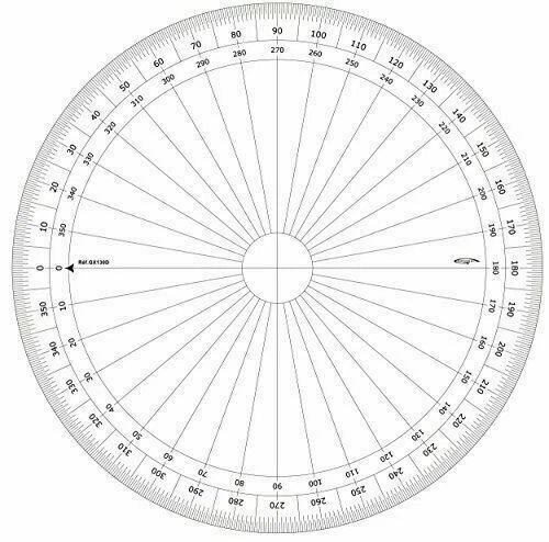 GRAPHOPLEX GONIOMETRO CERCHIO Intero 30cm Gradi Trasparente EUR 56,11 ...