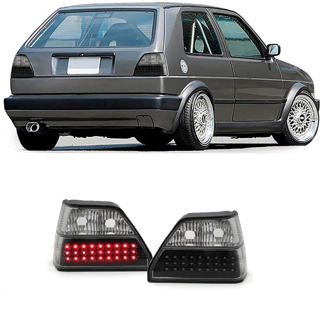 BLACK LED TAIL Lights For Vw Golf Mk2 8/1983-8/1991 Model Nice Gift ...
