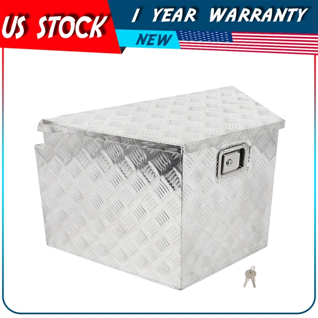 Pickup Storage Box ARKSEN 33-Inch Diamond Plate Aluminum Trailer Tongue ...