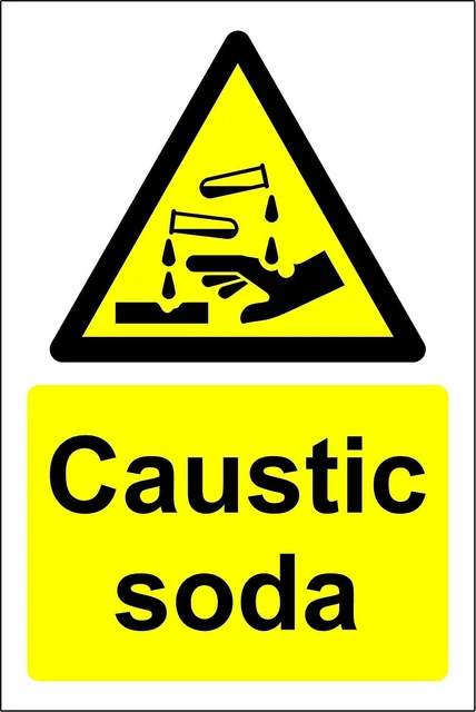 CAUSTIC SODA CHEMICAL safety sign £2.69 - PicClick UK