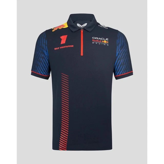 RED BULL RACING F1 Men's 2023 Max Verstappen Team Polo Shirt Navy £100. ...