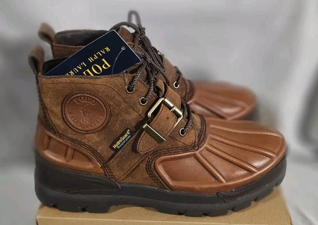 POLO RALPH LAUREN Oslo Boots Brown Leather Men Size 10 New No Box ...