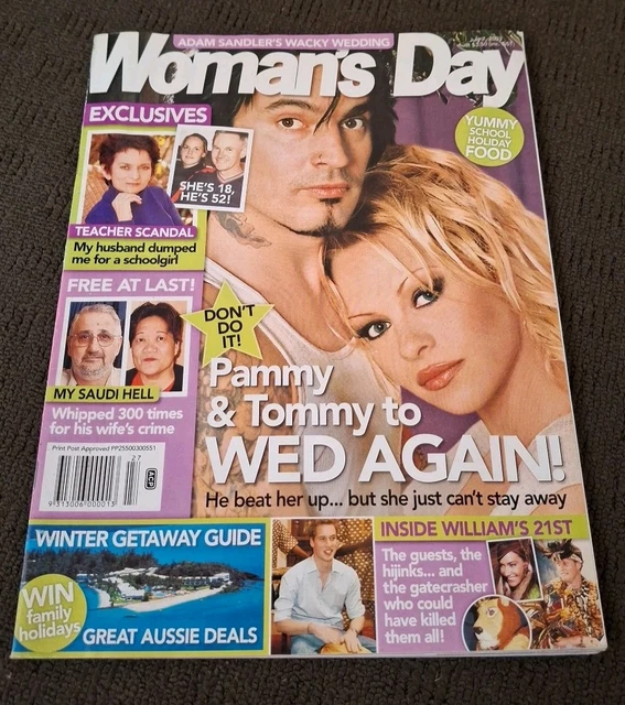 WOMAN'S DAY MAGAZINE July 7 2003 Pamela Anderson Tommy Lee Cover $29.95 ...