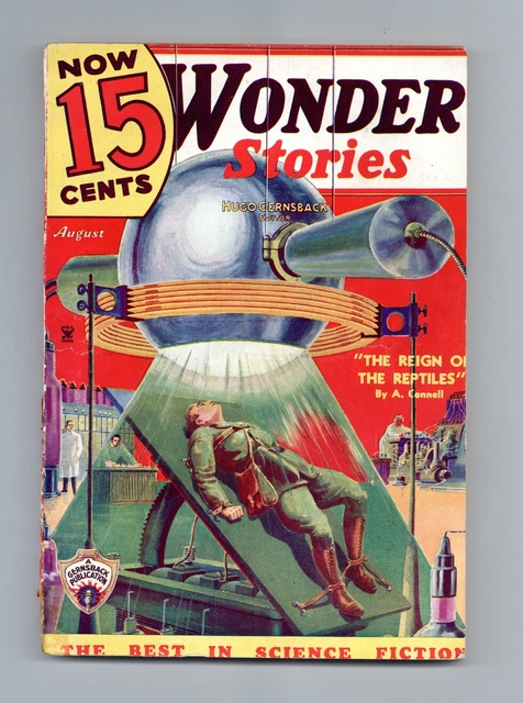 WONDER STORIES PULP 1st Series Aug 1935 Vol. 7 #3 GD TRIMMED £13.50 ...