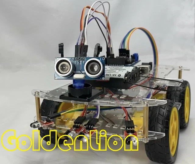 GOLDENLION 4WD SMART Car Kit Arduino UNO R3 CH340 Roboter Bausatz EUR 34,95 - PicClick DE