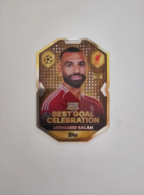 TOPPS MATCH ATTAX 2025-26 2026 Salah Chrome Award Winner Card Ucc Ca6 ...