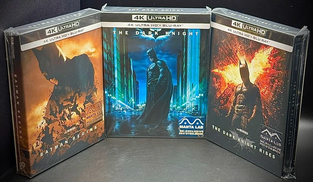 THE DARK KNIGHT Trilogy Batman Manta Lab Fullslip 4K Bluray Steelbooks ...