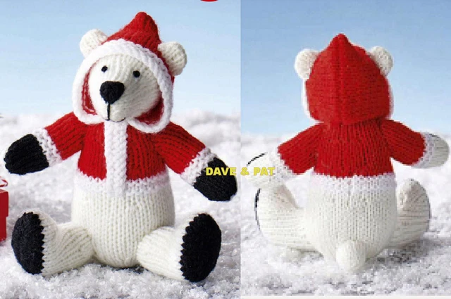 ORIGINAL ALAN DART Knitting Pattern For A Polar Bear With Hoodie Toy ...