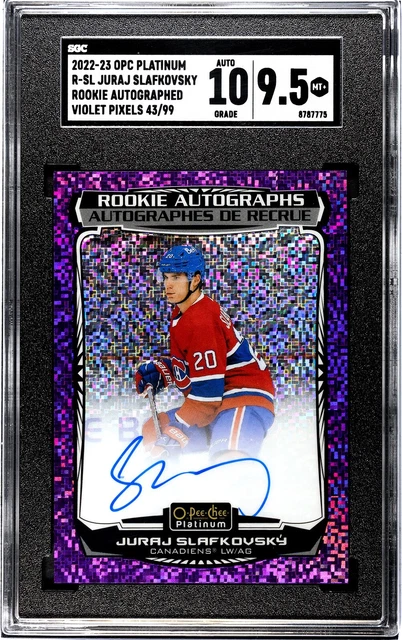 2022-23 OPC PLATINE PIXELS VIOLETS AUTOGRAPHE Juraj Slafkovsky SGC GRADE 10/9,5 EUR 299,90 ...