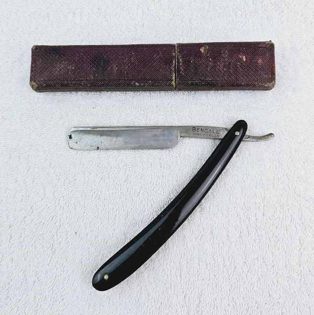 VINTAGE BENGALL CUT Throat Shaving Razor T.R. Cadman & Sons Sheffield ...