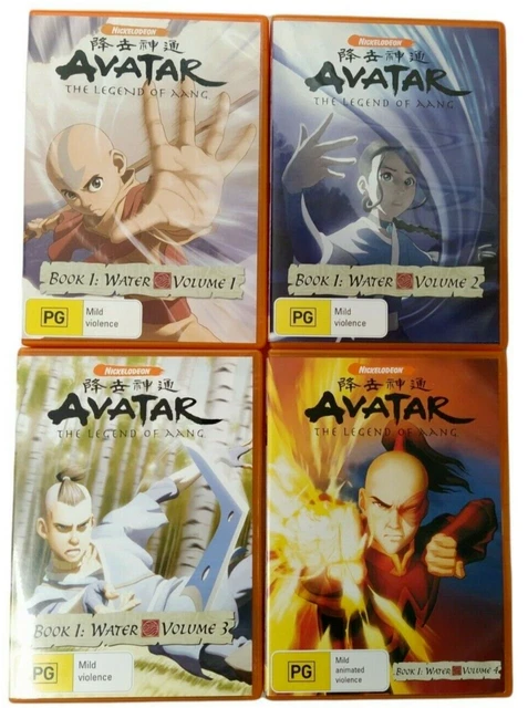 AVATAR LEGEND OF AANG DVD Set Nickelodeon BOOK 1: WATER Volume 1 2 3 4 ...