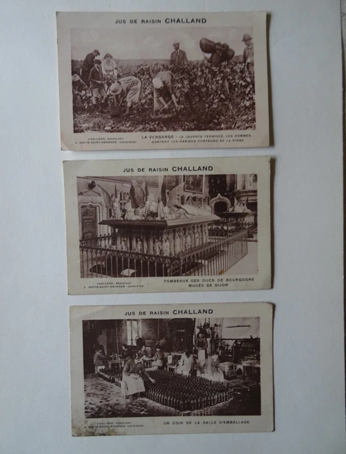LOT DE 3 cartes postales anciennes Jus de Raison Challand EUR 2,00 ...