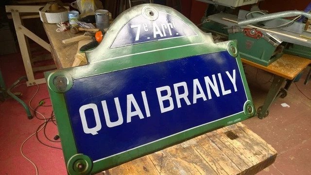 ANCIENNE PLAQUE DE rue émaillée QUAI BRANLY EUR 350,00 - PicClick FR