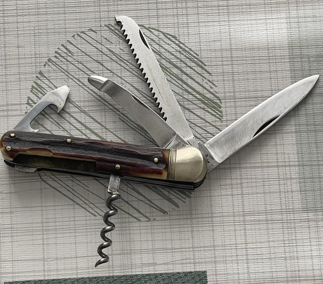 HUBERTUS SOLINGEN JAGDMESSER/TASCHENMESSER 5 Teilig EUR 229,00 ...