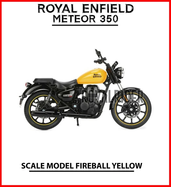 ROYAL ENFIELD &METEOR 350 1:12 Scale Model FIREBALL YELLOW Color" $64. ...