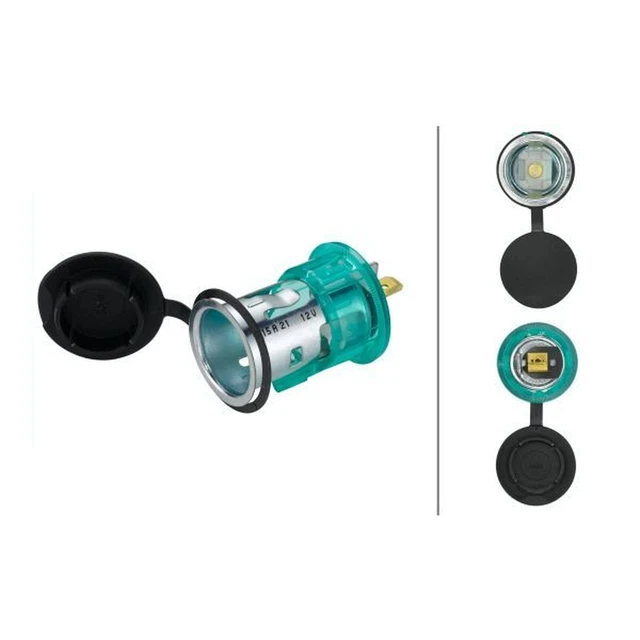 HELLA GREEN SOCKET 2-Pin Connector 15A 12v (8JB 008 023-001) - High ...