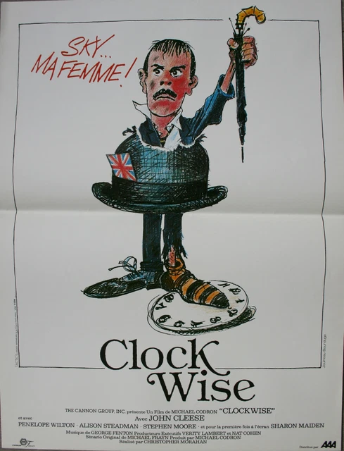 CLOCKWISE AFFICHE CINÉMA Originale pliée 53x40 Movie Poster JOHN CLEESE ...