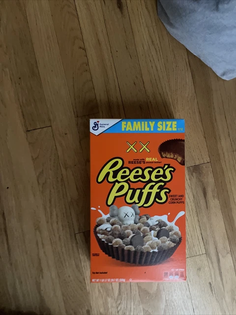 REESES PUFFS X KAWS Family Size Limited Edition Collectible Not Opened ...
