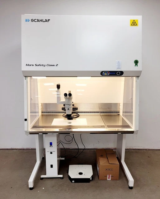 SISTEMA MICROSCOPICO NIKON SMZ1000 con armadio Scanlaf Mars 1200 classe ...