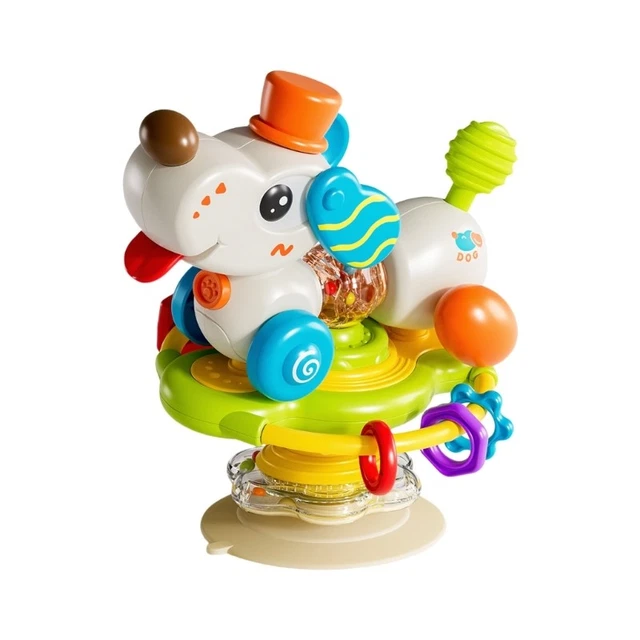 INFANT CARTOON DOG Spinner Toy Early Education Sensory Development ...