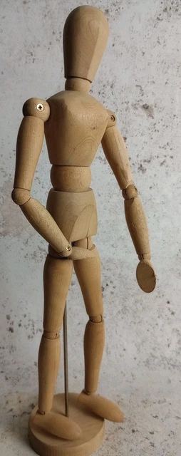 WOODEN ARTICULATED ARTIST Figure Poseable Mannequin Female Form 12 ...