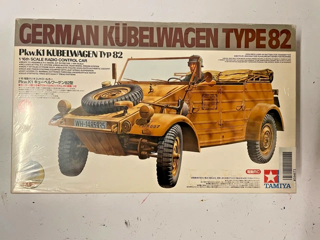 TAMIYA GERMAN KUBELWAGEN Type 82 1/16 Scale RC Car Kit Military Model ...