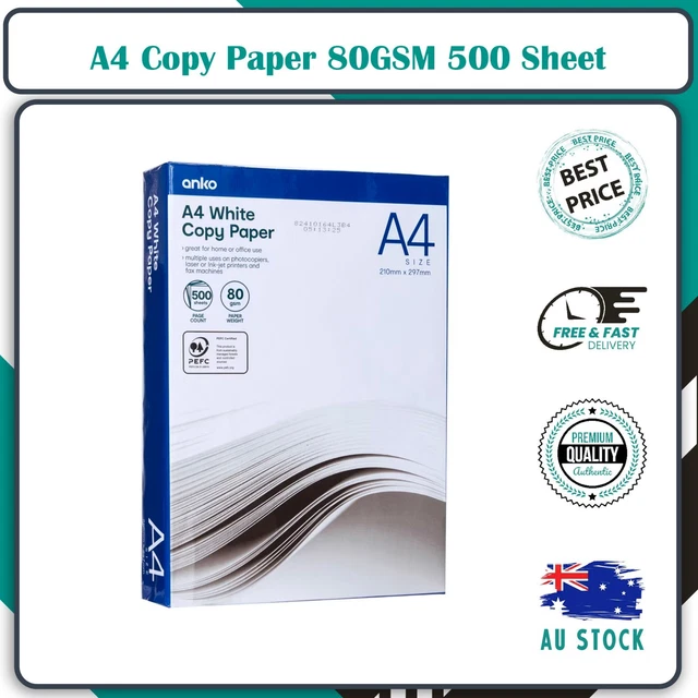 A4 PAPER SHEETS Multi Purpose Quality Ultra White Copy 80gsm Save-Ink ...