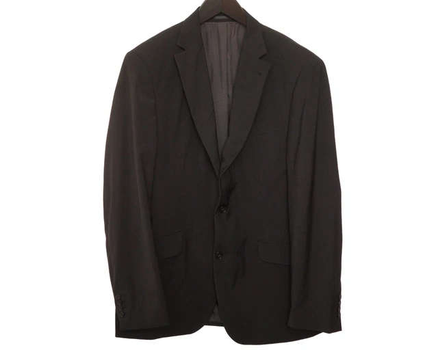 UOMO CARL GROS Giacca Lana Nero Tocacami Formale Taglia EU52R UK / EUR ...