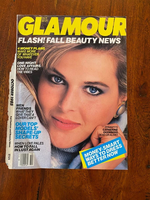 VINTAGE GLAMOUR MAGAZINE Catherine Oxenberg October 1985 Cover "Only ...