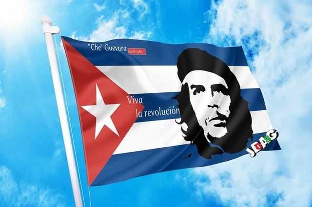 DRAPEAU CHE GUEVARA Viva La Revolucion Cuba 60 x 90 cm Flag Banner 2 x ...
