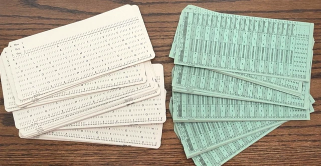 60 TARJETAS PERFORADAS de procesamiento de datos IBM 5050 (35) e IBM ...