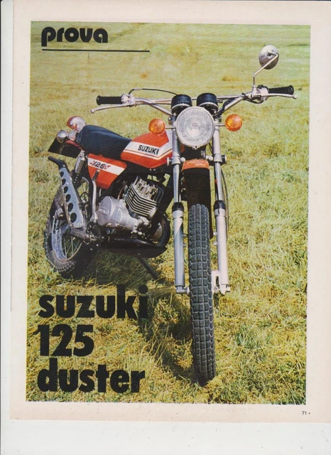 ADVERTISING TEST MOTO SUZUKI 125 DUSTER 1972 MOTOGIAPPONESI ENDURO ...