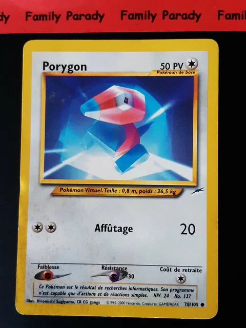 PORYGON 50PV 78/105 Carte Pokemon Wizards Neo Destiny Edition Française ...