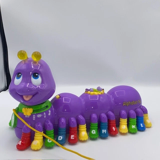 LEAPFROG CATERPILLAR ALPHABET Pal Music Sounds Purple Interactive Pull ...