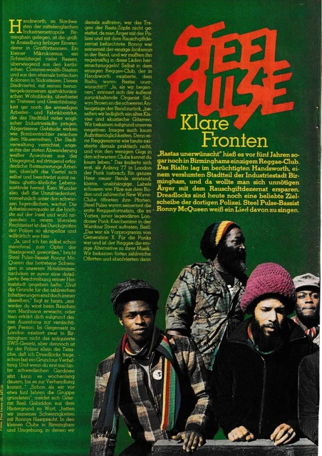 STEEL PULSE - Clipping/Bericht aus dem Jahr 1980 - Musikzeitschrift EUR ...
