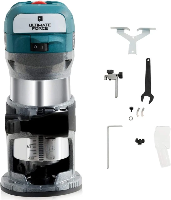 WOOD COMPACT ROUTER Tool Fixed Base 1.25HP Variable Speed Furniture ...