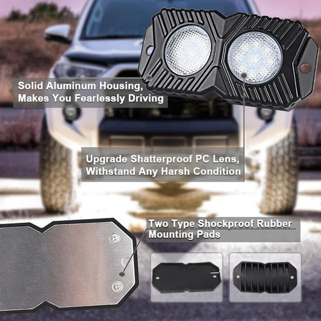 AUTO LED FELSLEUCHTEN, weißes Licht, Bluetooth Controller wasserdicht ...