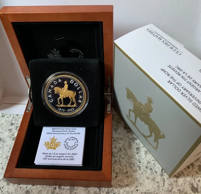 2023 150TH ANNIVERSARY of the RCMP Dollar 2oz .9999 Silver Coin Canada ...