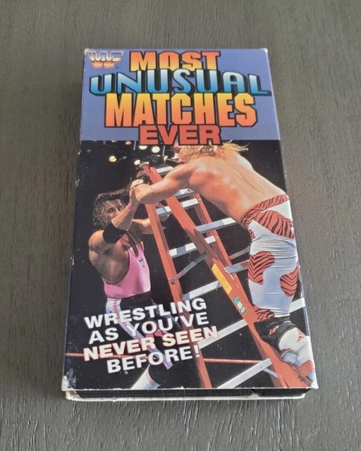 WWF VHS MOST Unusual Matches Ever HGV Video Bret Hart Shawn Michaels ...