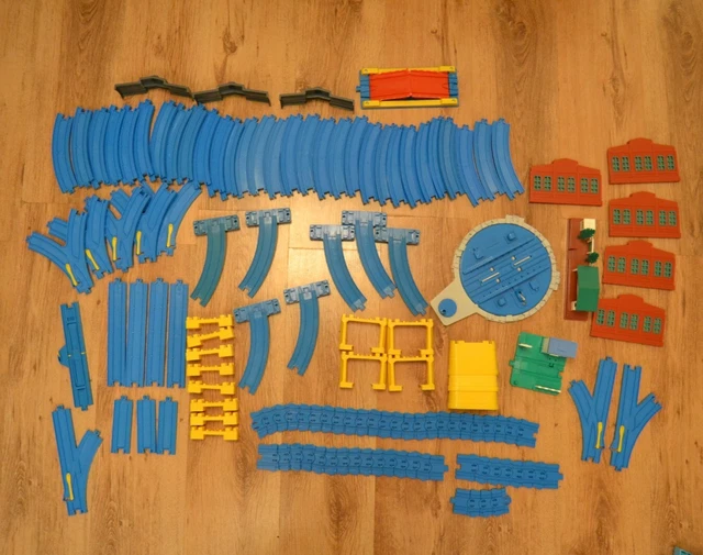 TOMY THOMAS THE Tank Engine Trackmaster Blue Train Track Vintage Bundle ...