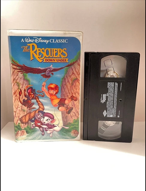 DISNEY VHS THE Rescuers & Down Under (1991, 1992) Black Diamond bundle ...