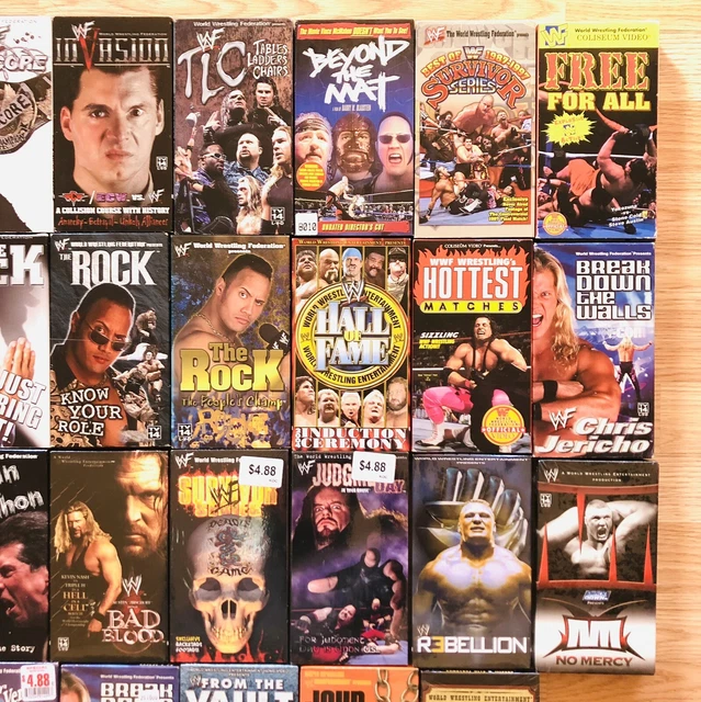 VINTAGE WWF WWE VHS TAPES LOT OF 39 / 17 Sealed / PPV / MOSTLY ATTITUDE ...