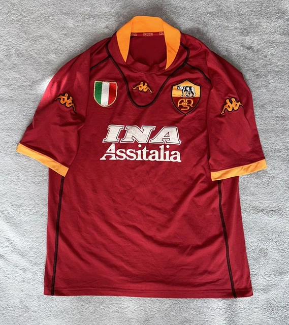 AS ROMA ITALY 2000/2001 Home Football Shirt Kappa Size XL £35.00 ...