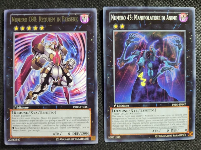 CARTA YU-GI-HO PRIO Numero C80:Requiem In Berserk It046 Rara 1°Edizione ...