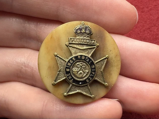 WW1 WW2 ORIGINAL British THE KINGS ROYAL RIFLE CORPS Sweetheart Broach ...