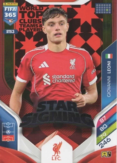PANINI FIFA 365 2026 STS3 Star Signing Giovanni Leoni Liverpool FC £0. ...