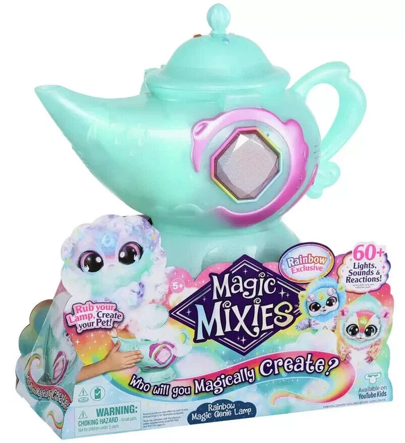 MAGIC MIXIES MAGIC Genie Lamp with Interactive 8 inch BLUE Plush Toy ...