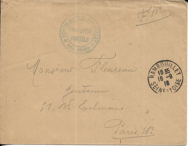 CACHET HOPITAL MIXTE de Rambouillet - guerre 14/18 . EUR 3,00 - PicClick FR