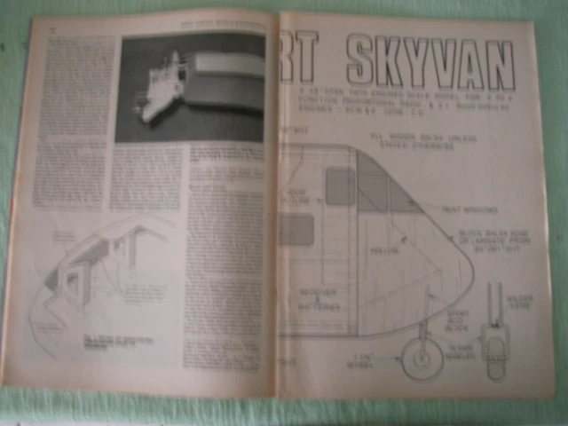 RCM&E PLANS OF the Short Skyvan pt 1 con rivista originale marzo 1977 ...