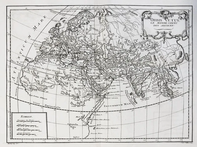 VIEUX WORLD MAP Antique Monde Carte Du Philippe Pretot Gravure sur ...